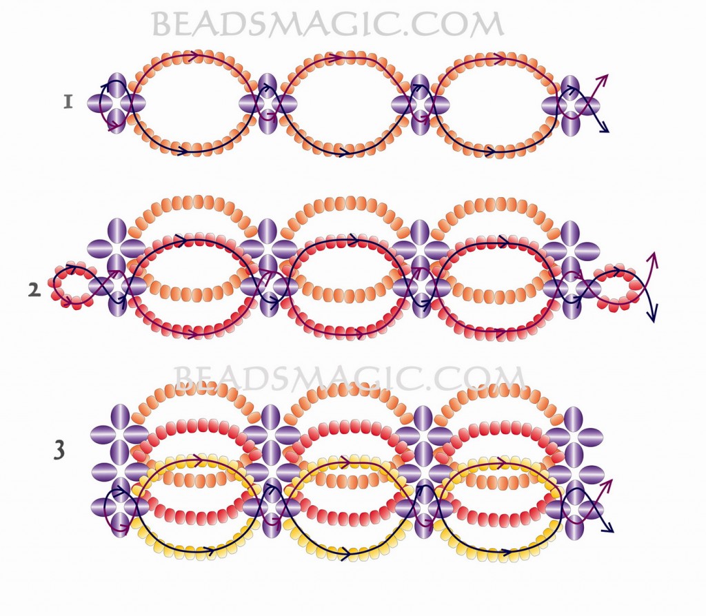 Free pattern for beaded choker Ice Queen | Beads Magic