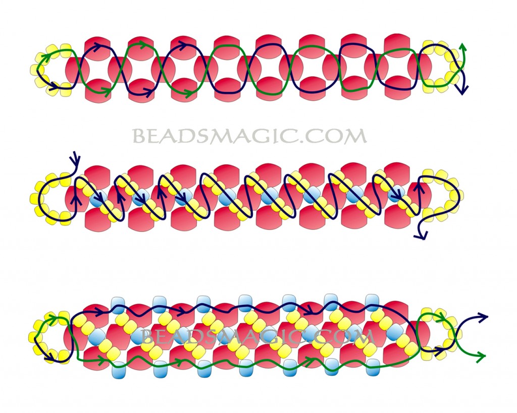 Free pattern for beaded bracelet Barberry | Beads Magic