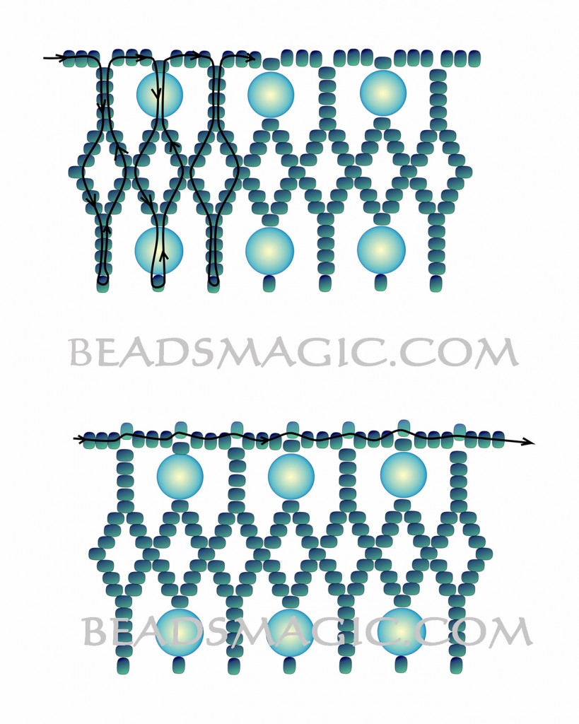 Free pattern for beaded necklace Turquoise | Beads Magic