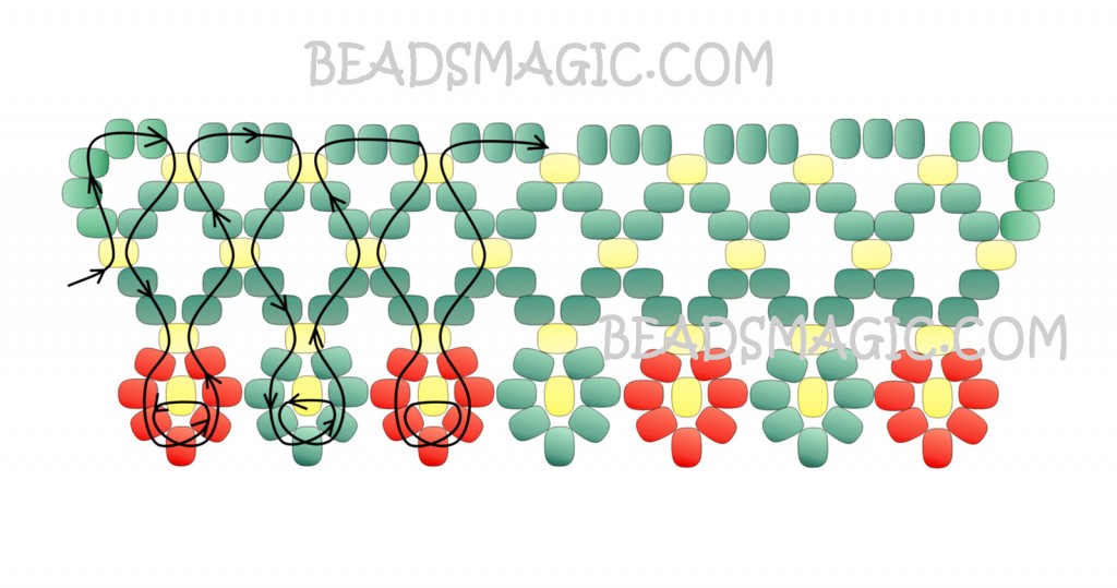 Free pattern for necklace Herbal | Beads Magic