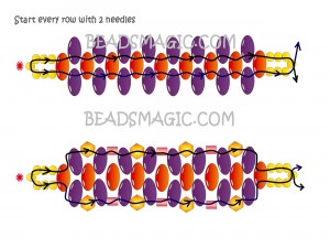Free pattern for bracelet Just with Superduo | Beads Magic