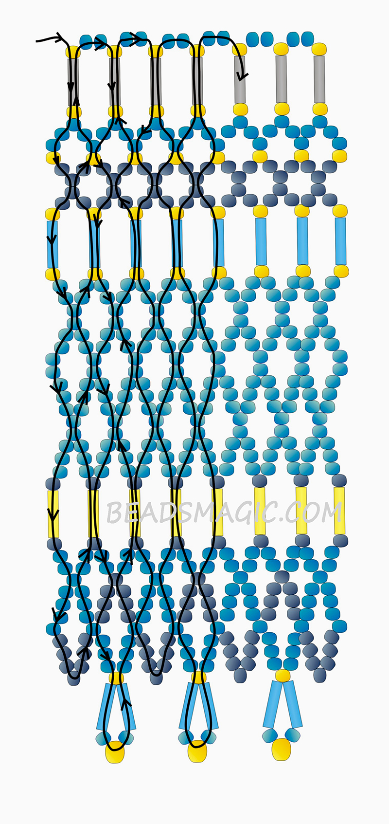 Free pattern for necklace Egypt | Beads Magic