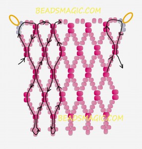 Free pattern for necklace Pembe | Beads Magic