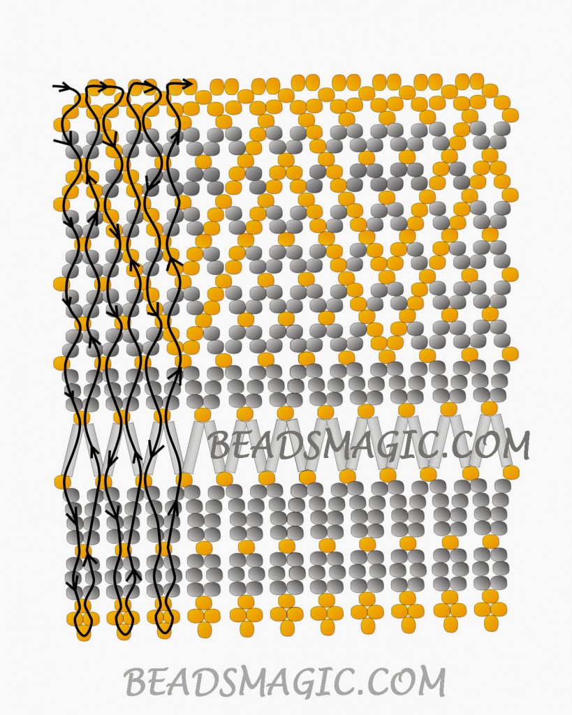 Free pattern for beaded necklace Dana | Beads Magic
