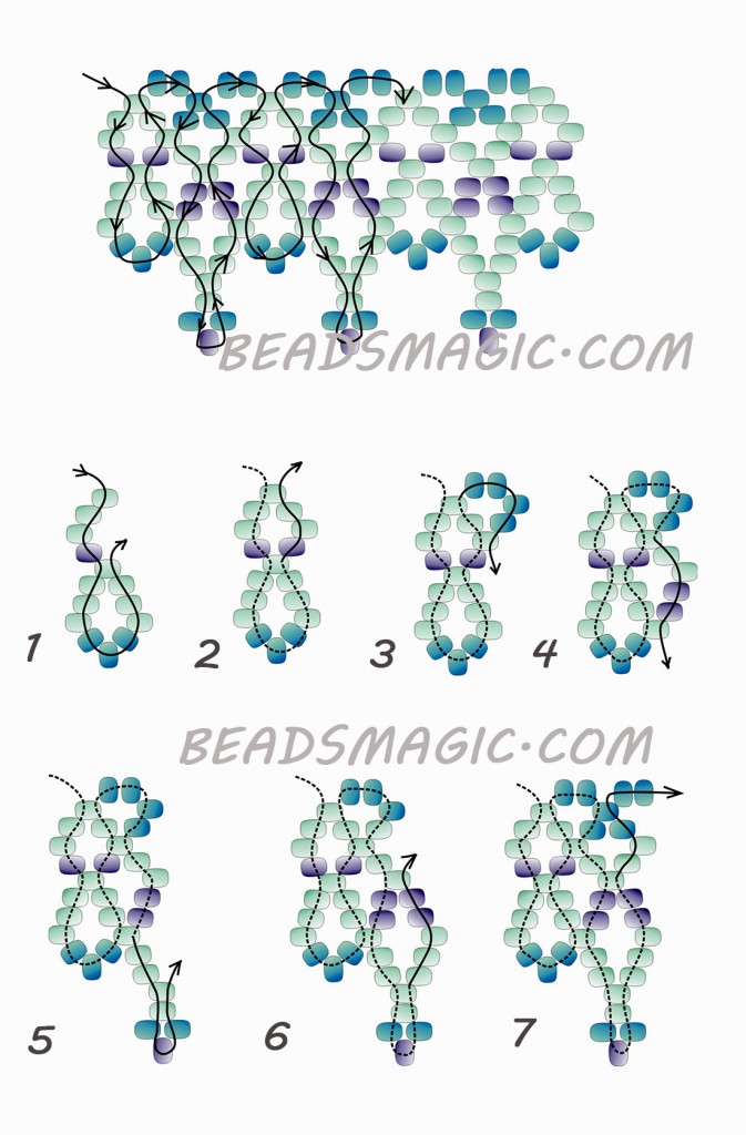 Free pattern for beaded necklace Welkin | Beads Magic