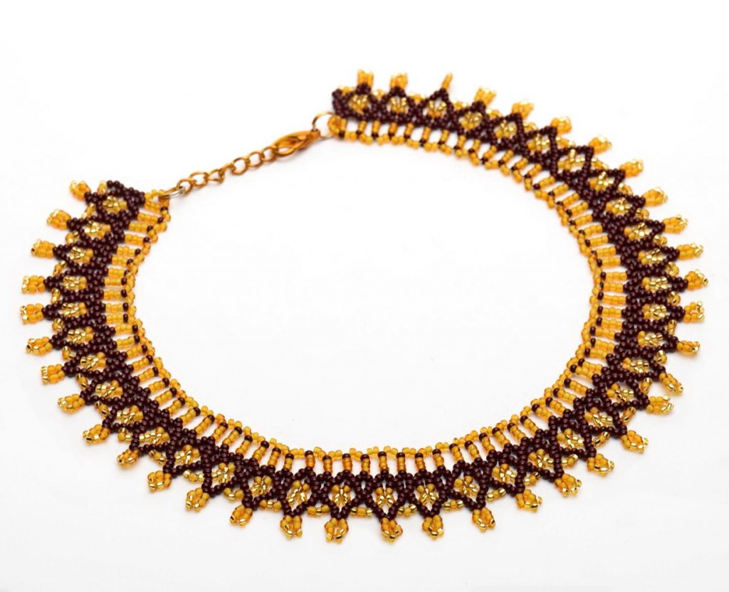 Free pattern for beaded necklace Turmeric | Beads Magic