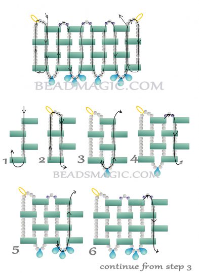 Free pattern for necklace Rulla | Beads Magic