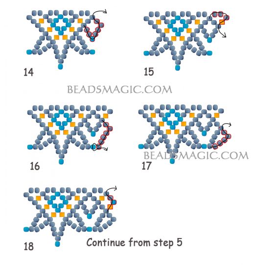 Free pattern for necklace Celestial | Beads Magic