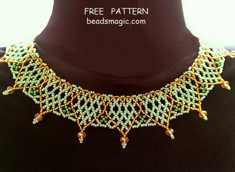 Free pattern for necklace Sweetheart | Beads Magic