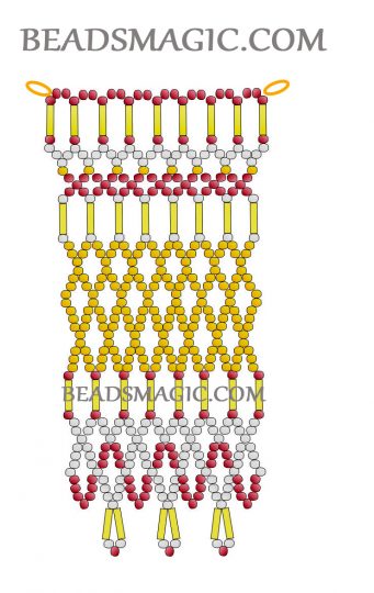 Free pattern for beaded necklace Semiramis | Beads Magic