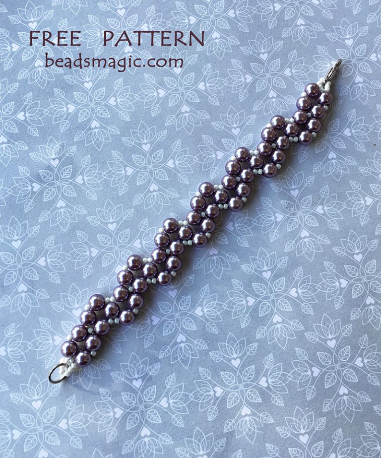 Free pattern for beaded bracelet Lucia | Beads Magic