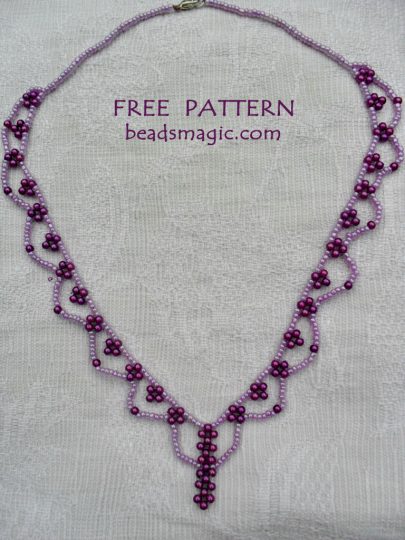 Free pattern for necklace Wild Berry | Beads Magic