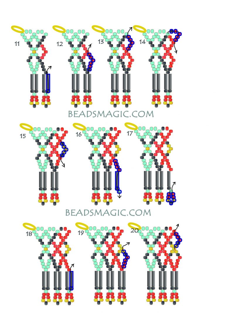 Free pattern for necklace Arja Beads Magic