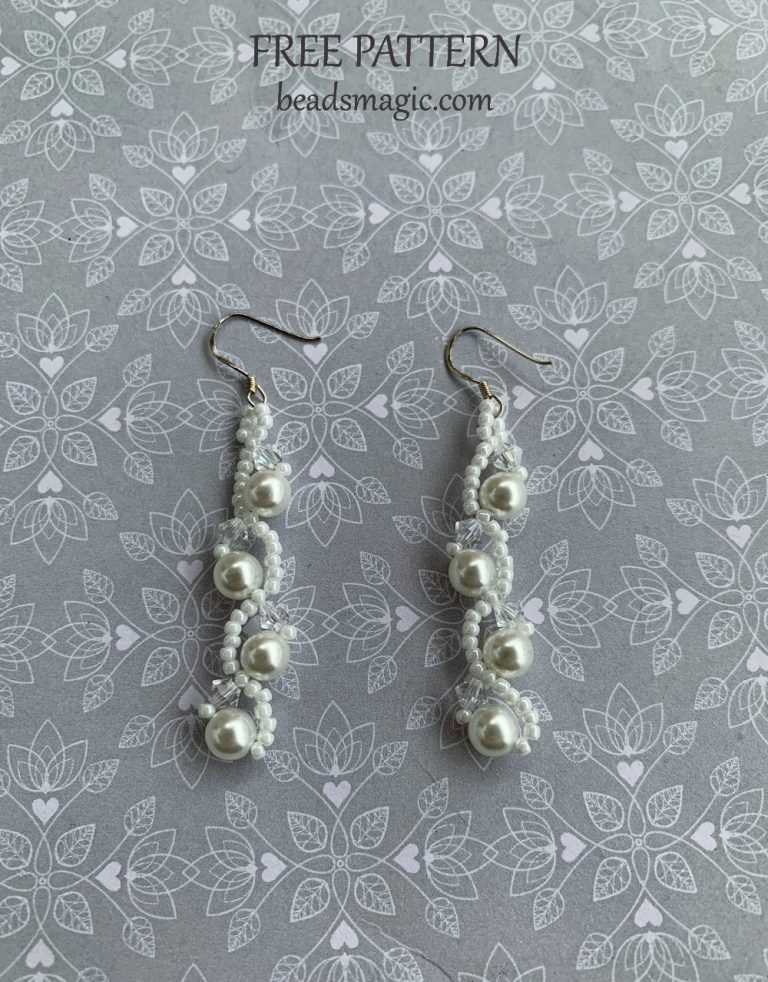 Free beading pattern for earrings Hoar | Beads Magic