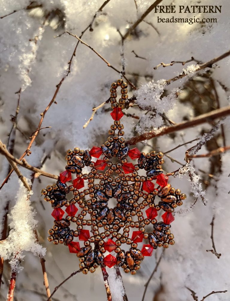 Free beading pattern for pendant Arwen | Beads Magic