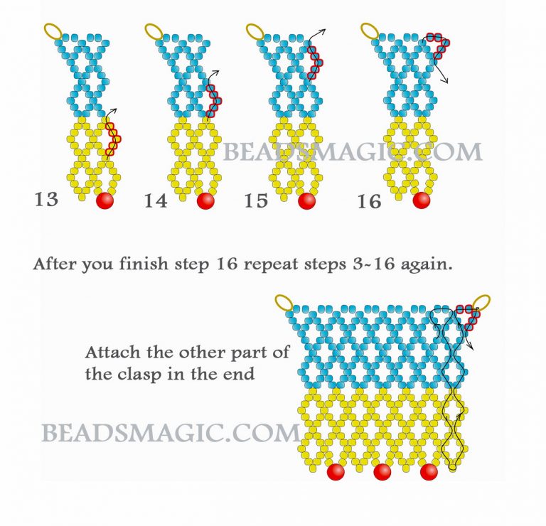 Free beading pattern for necklace Ukrainka | Beads Magic