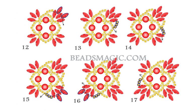 Free beading pattern for pendant Bali | Beads Magic