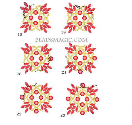 Free beading pattern for pendant Bali | Beads Magic