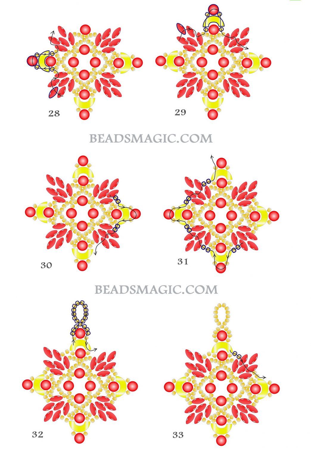Free beading pattern for pendant Bali | Beads Magic