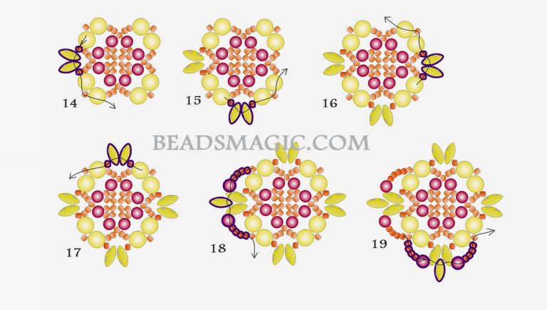 Free beading pattern for pendant Elowen | Beads Magic