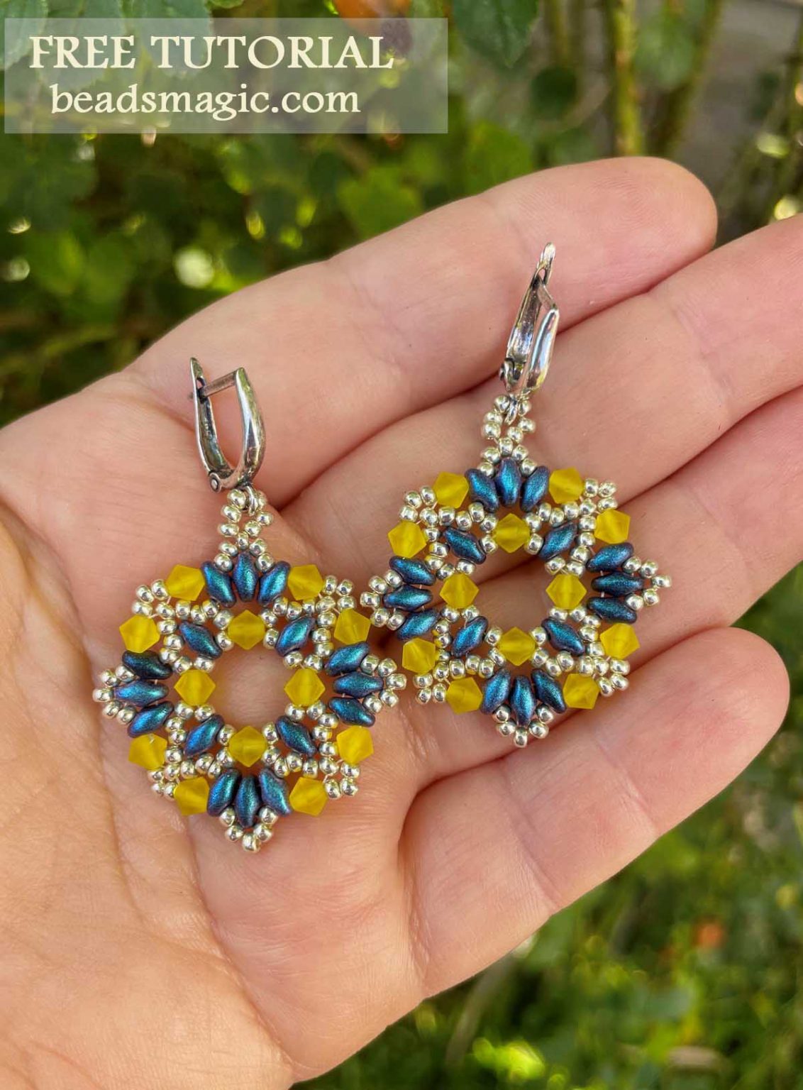 Free tutorial for earrings Dulce | Beads Magic