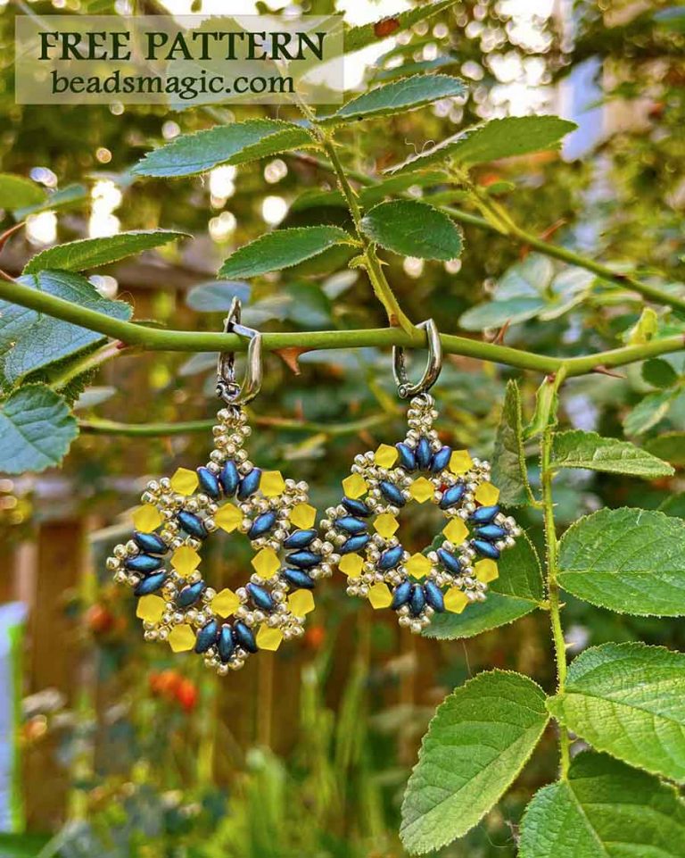 Free tutorial for earrings Dulce | Beads Magic