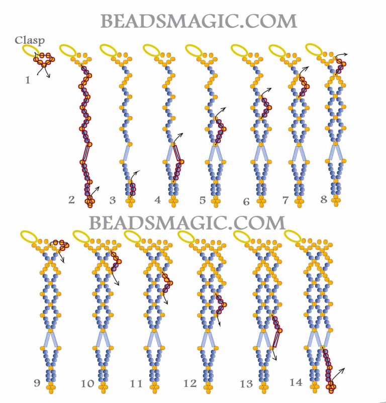 Free pattern for beaded necklace Dana | Beads Magic