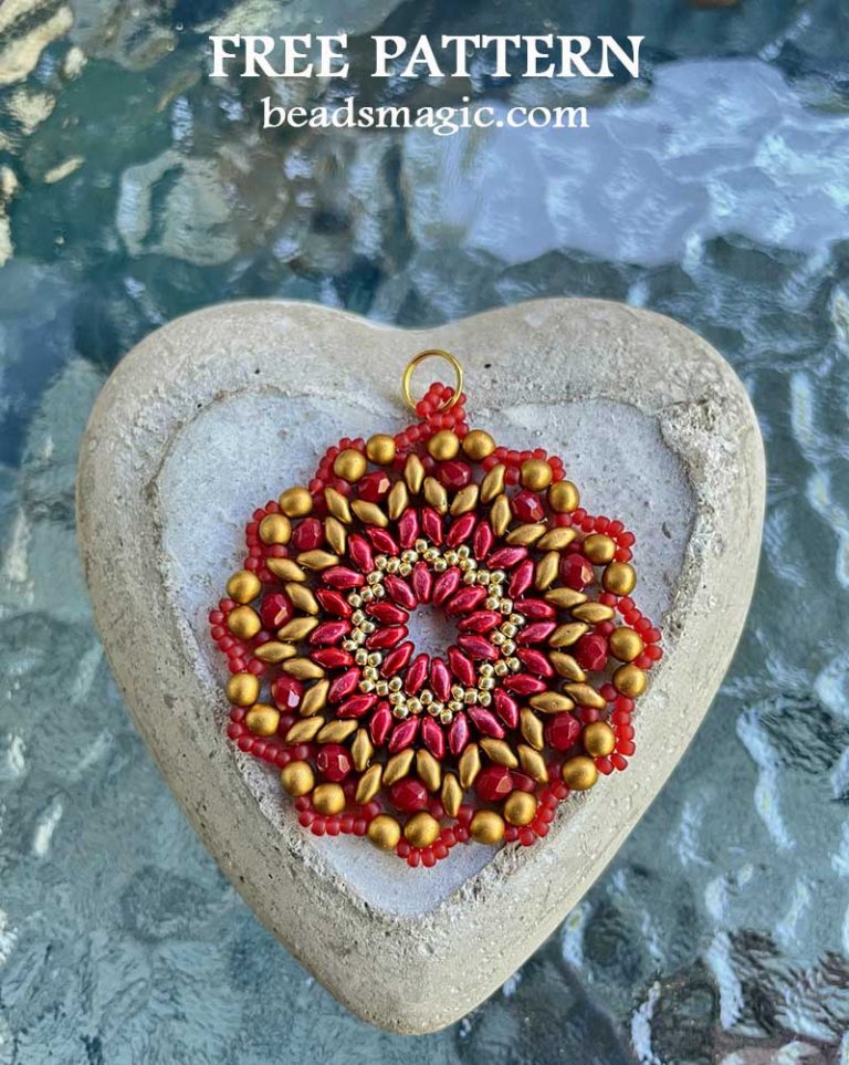 Free pattern for penadant Sol | Beads Magic