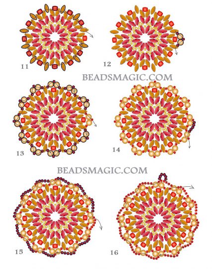 Free pattern for penadant Sol | Beads Magic