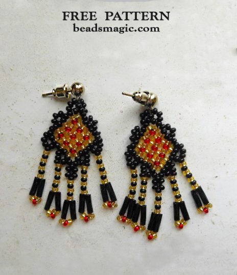 Free tutorial for earrings Esmeralda | Beads Magic