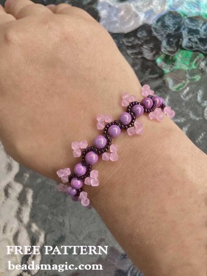 Free bead pattern for bracelet Taffy | Beads Magic