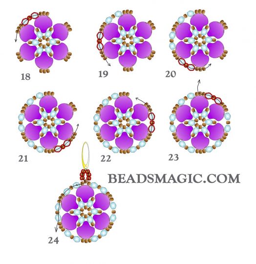 Free pattern for earrings Flora + video tutorial | Beads Magic