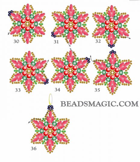 Free tutorial for Christmas star + Video tutorial | Beads Magic