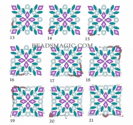 Free bead pattern for earrings Angelina with superduo and gemduo ...