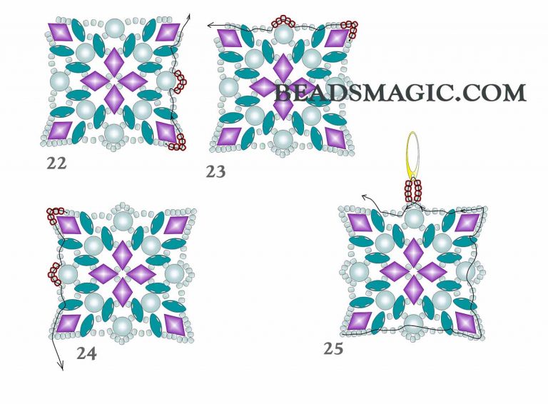 Free bead pattern for earrings Angelina with superduo and gemduo ...