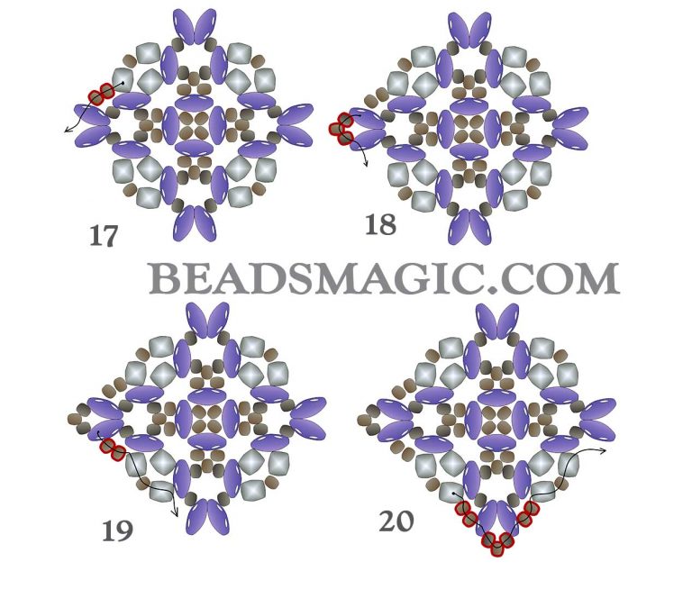 Free bead pattern + Video for earrings Chicago | Beads Magic