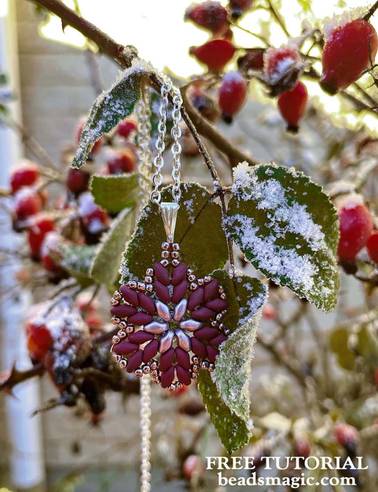 Free bead tutorial for pendant Lena | Beads Magic