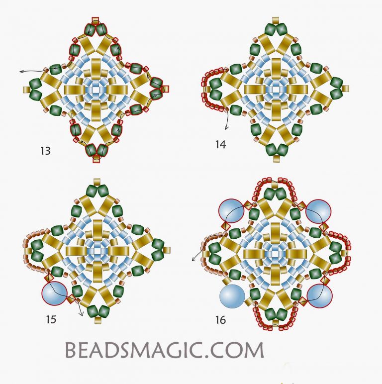 Free pattern for beaded earrings Milagros | Beads Magic